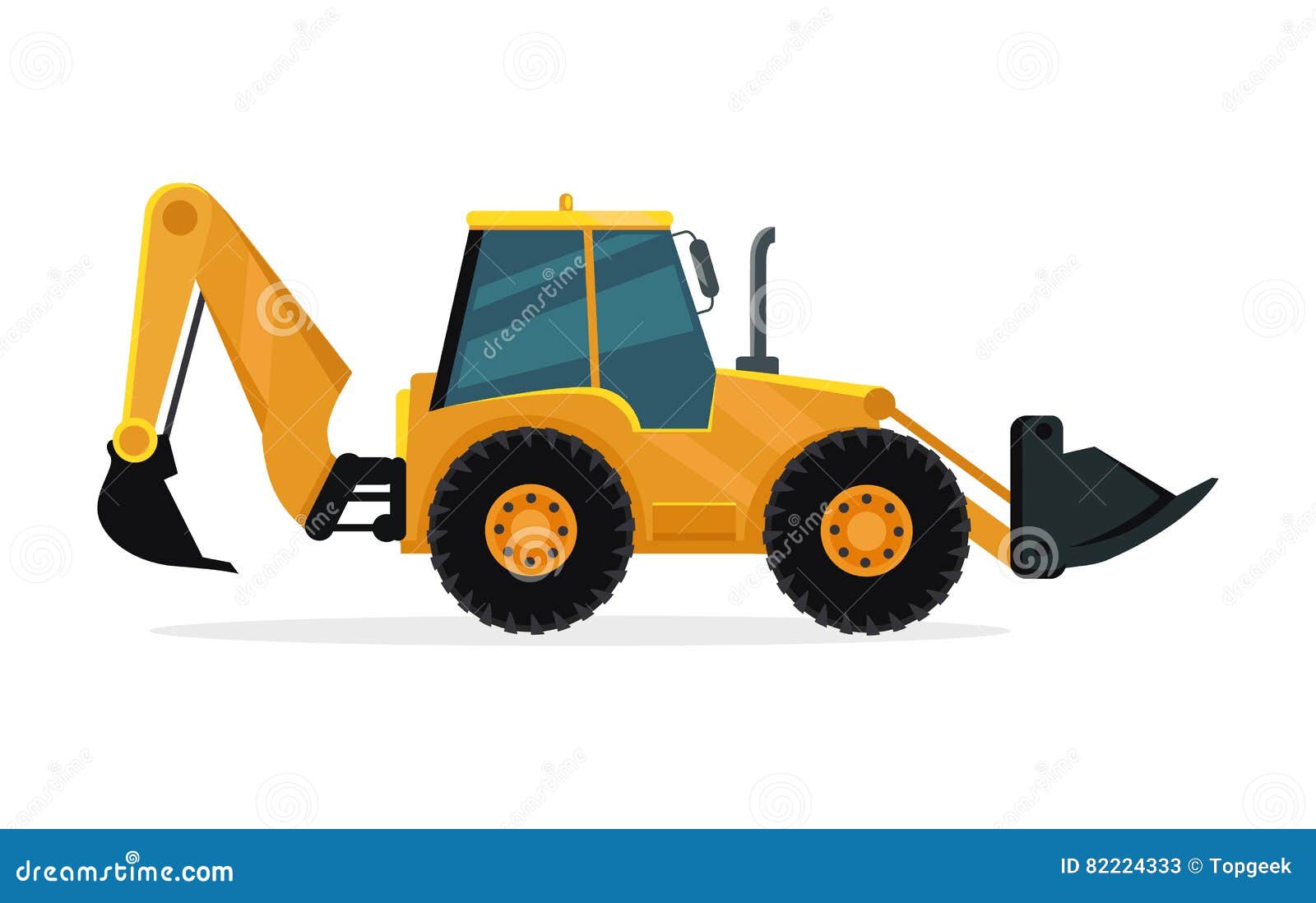 Loader Vector Illustration in Flat Design Stock Vector - Illustration ...
