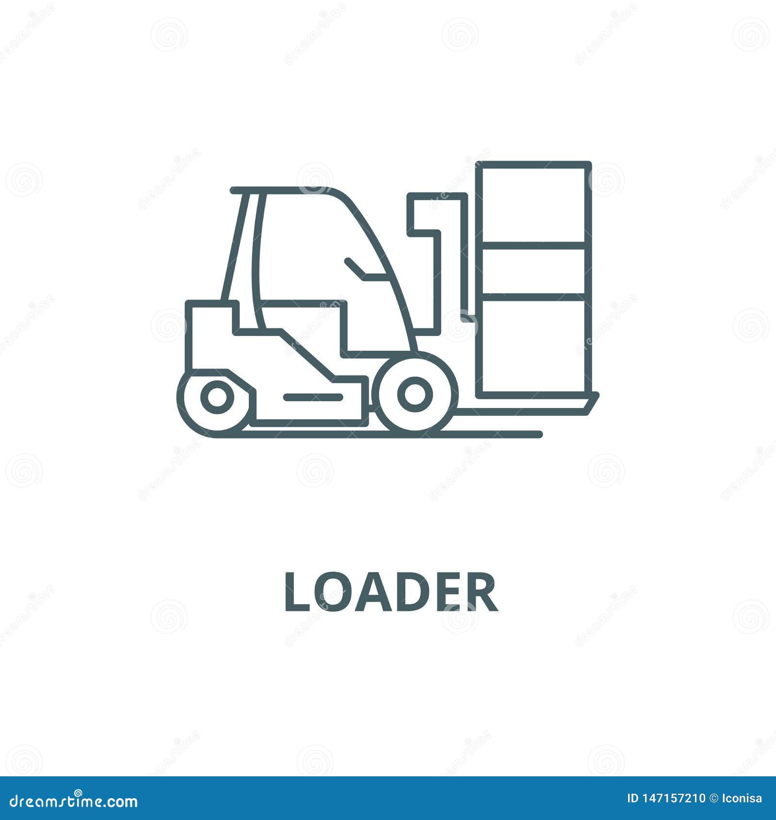 Loader Vector Line Icon, Linear Concept, Outline Sign, Symbol Stock ...