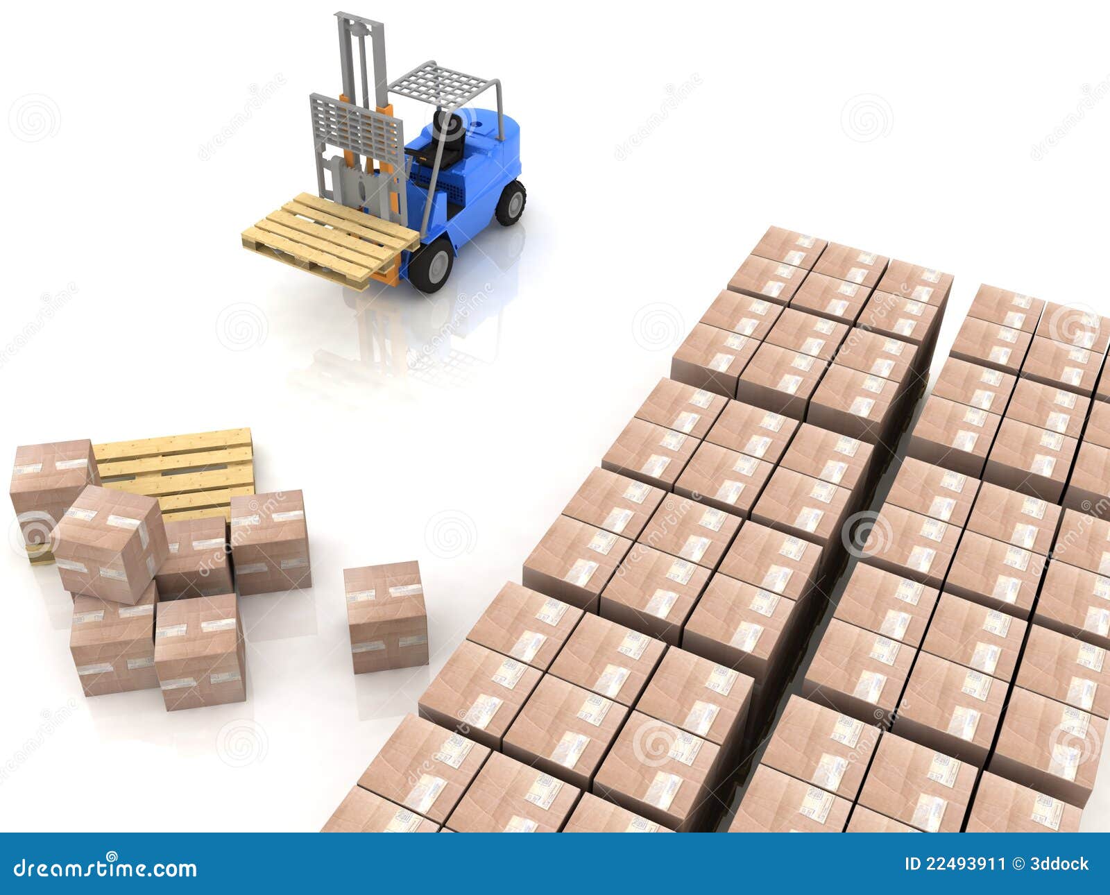 Loader in warehouse stock illustration. Illustration of handling - 22493911