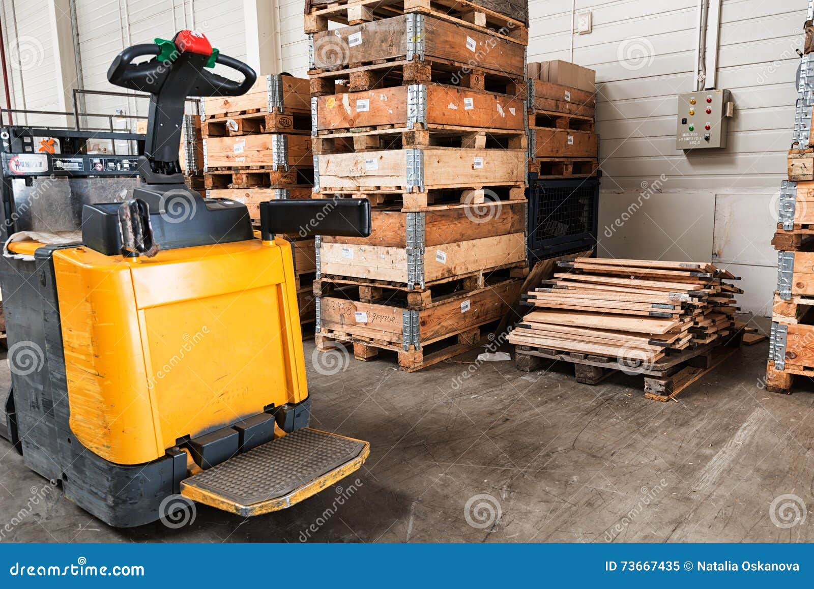 Loader in warehouse stock image. Image of multistage - 73667435