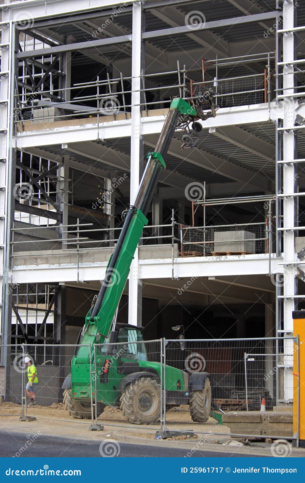 Loader at work stock image. Image of tractor, pipe, forklift - 25961717