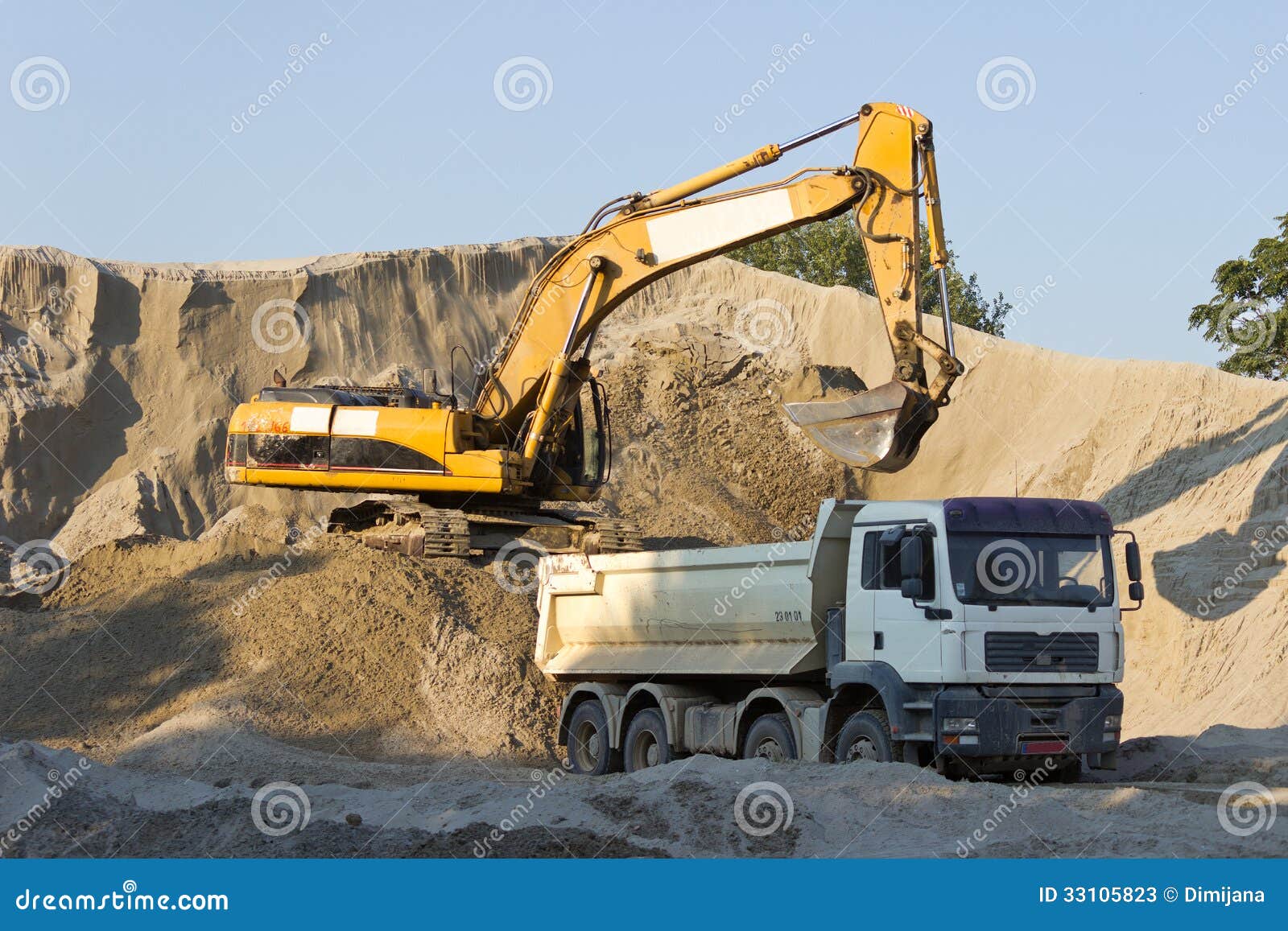 Loader at work stock image. Image of site, equipment - 33105823