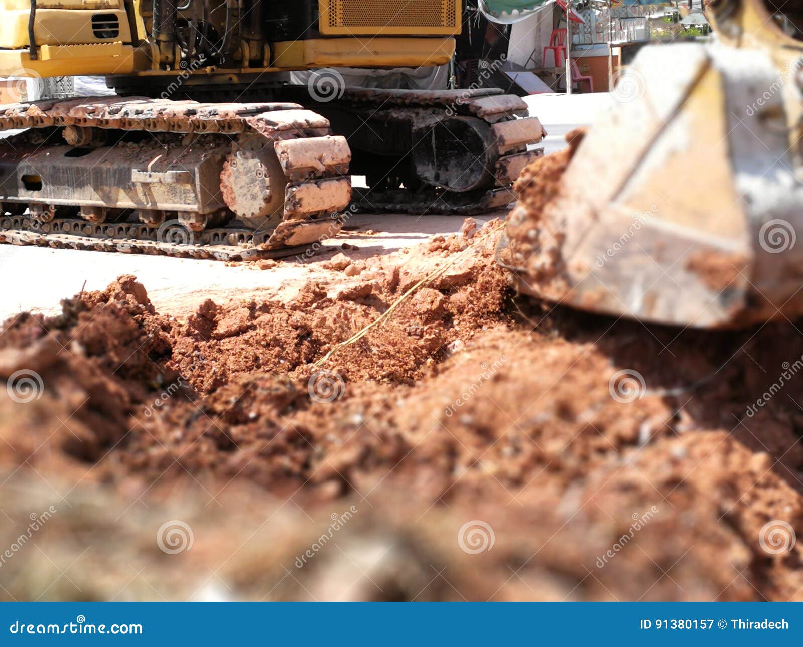 Loaders are Working in the Highway Stock Image - Image of industry ...