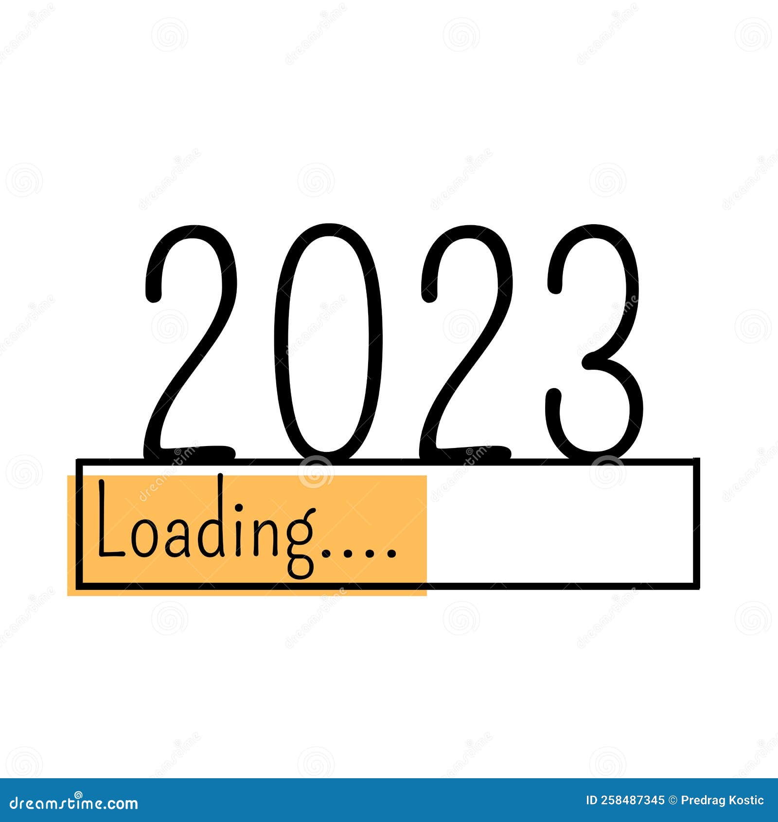 Loading 2023 stock illustration. Illustration of handwriting - 258487345