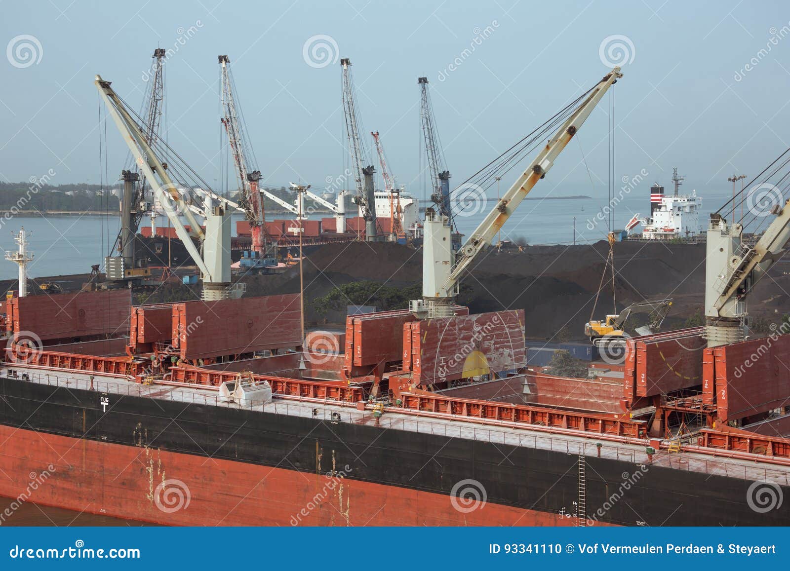 Loading Activities on Cargo Ships Stock Photo - Image of mangalore ...