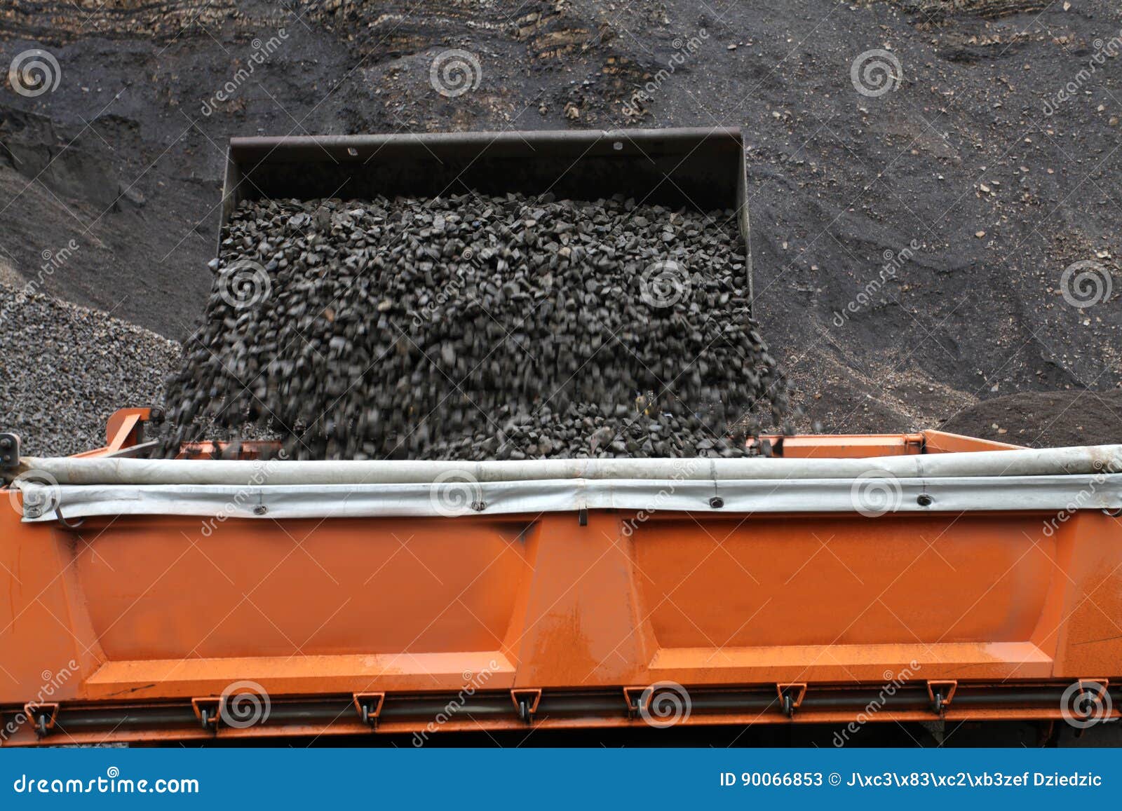 Loading Aggregate in the Quarry Stock Image - Image of loaders ...