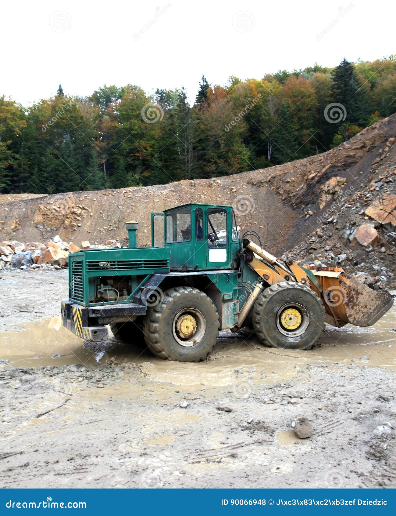Loading Aggregate in the Quarry Stock Photo - Image of excavators ...