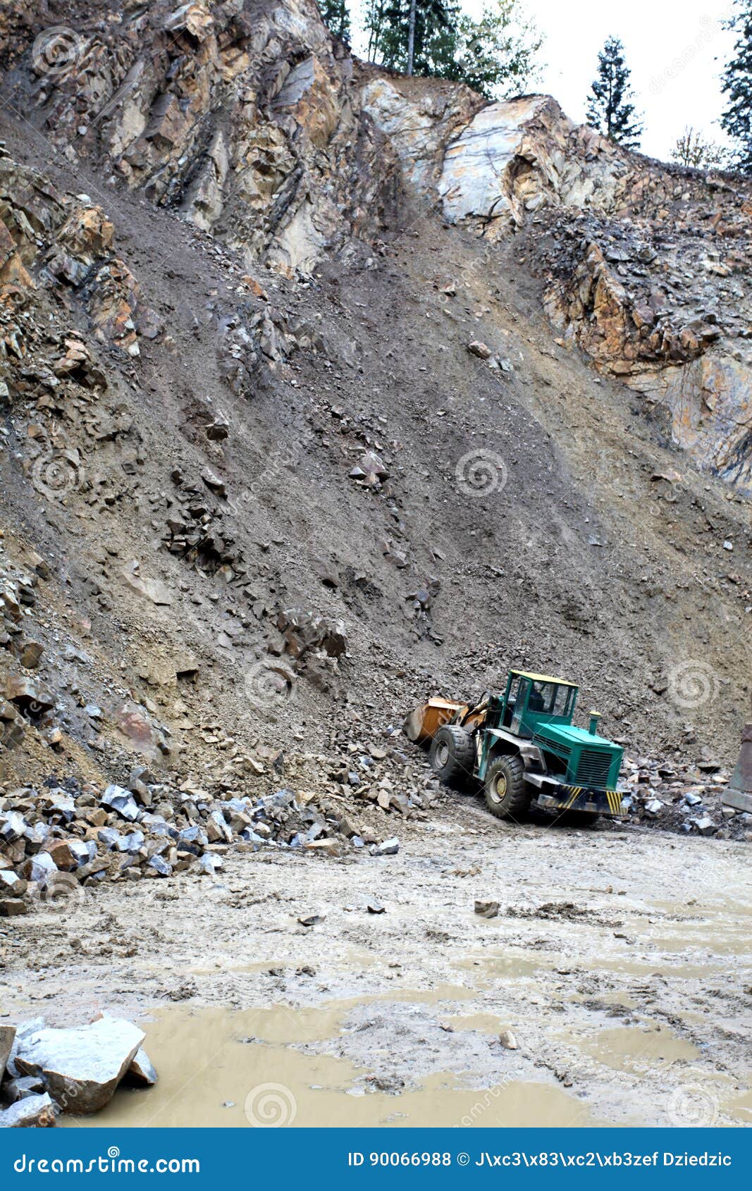 Loading Aggregate in the Quarry Stock Photo - Image of rock, quarry ...