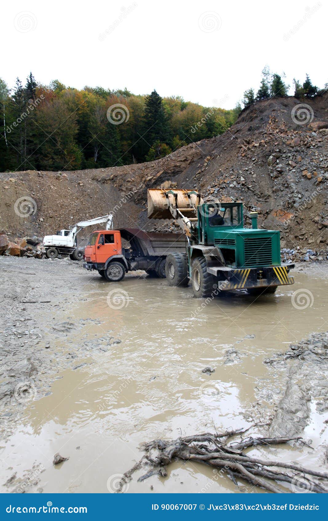 Loading Aggregate in the Quarry Stock Image - Image of mining ...