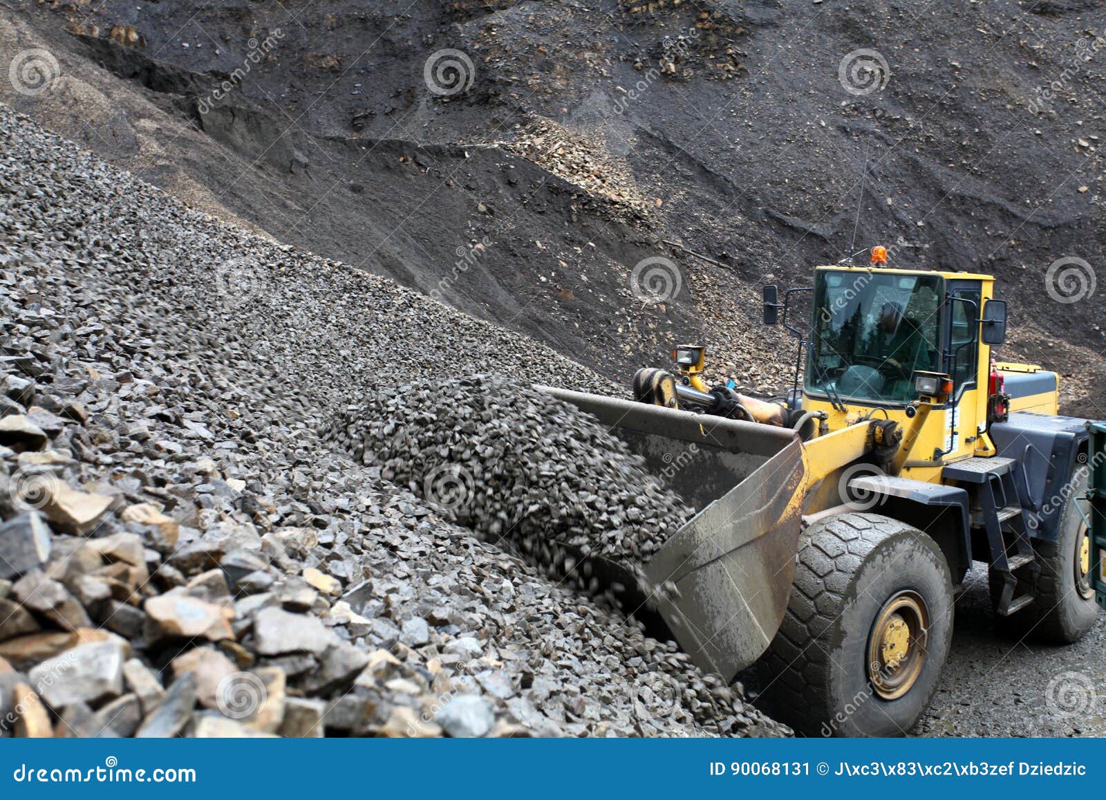 Loading Aggregate in the Quarry Stock Image - Image of machinery, rock ...