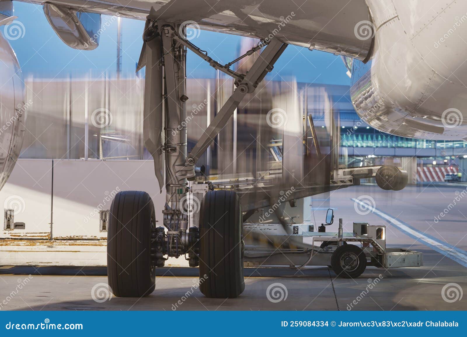 Loading of Airplane at Airport Stock Photo - Image of blurred, ground ...