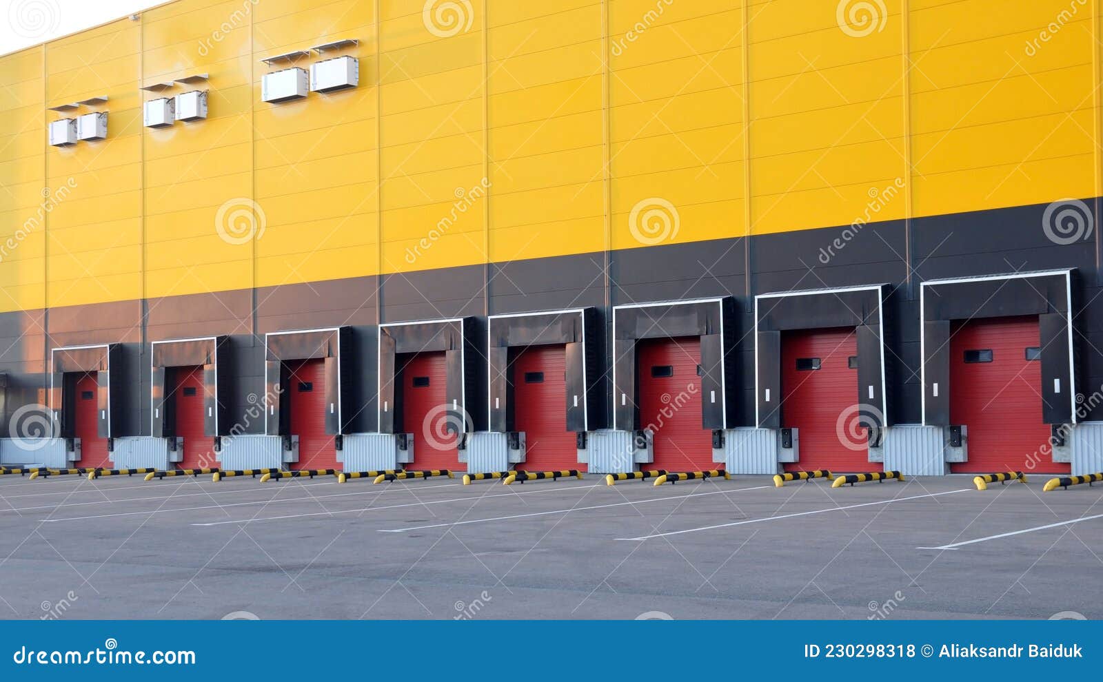 Loading Area with Roller Shutter Gates of a Large Distribution ...
