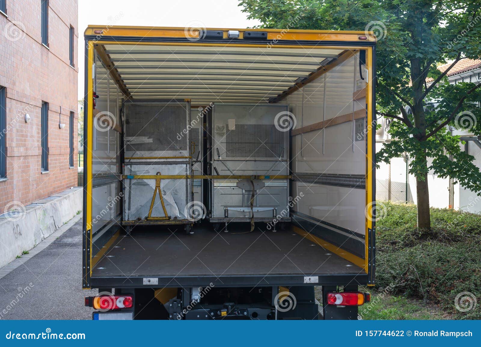 Loading Area of a Truck of a Parcel Service Stock Photo - Image of ...