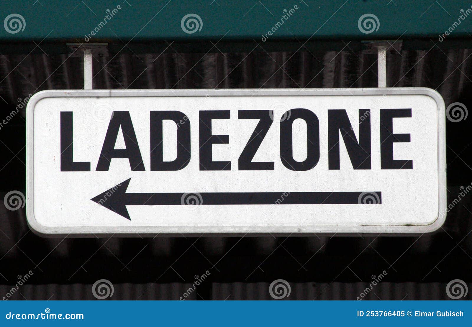Loading Area for Trucks, Road Sign Stock Image - Image of warehousing ...