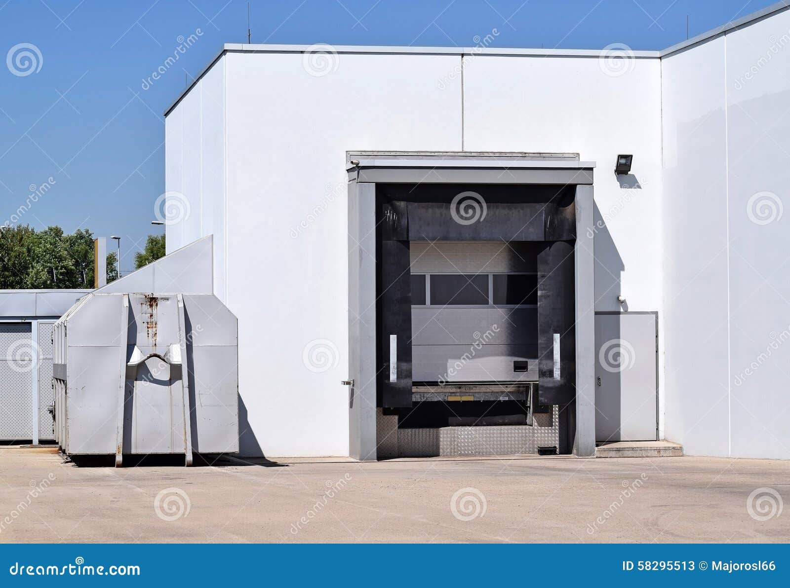 Loading Area of a Warehouse Building Stock Image - Image of entrance ...