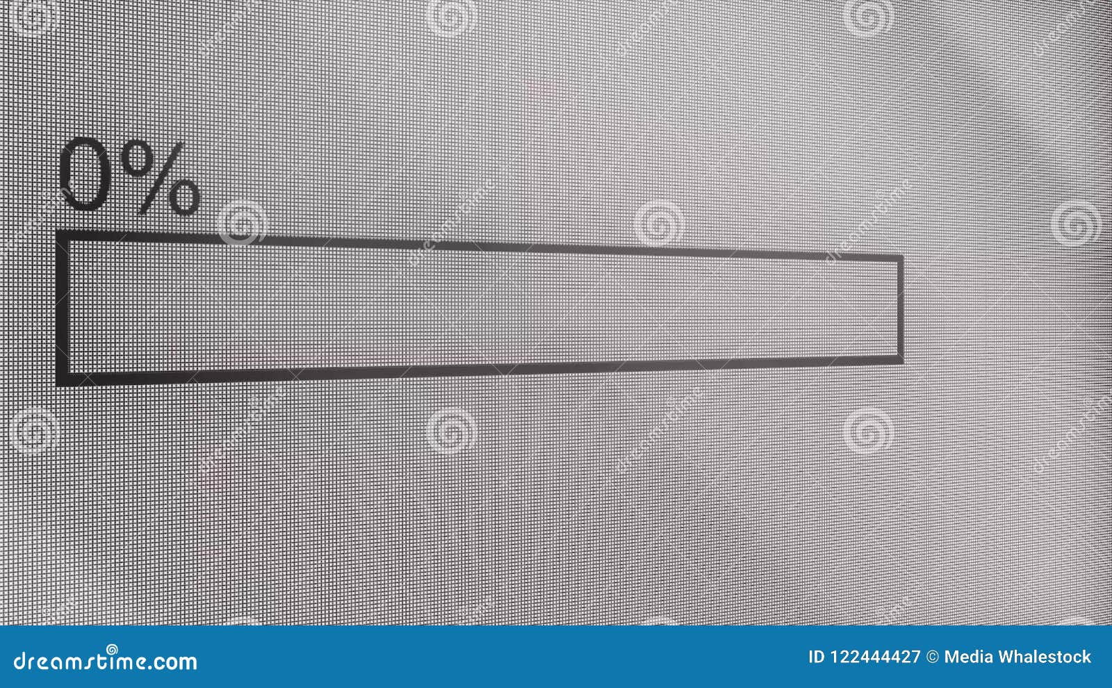 Loading Bar Animation on Black and White Screen. the Concept of ...