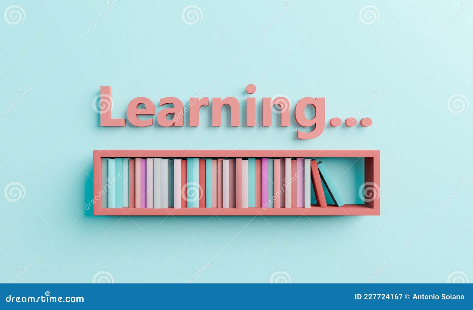 Learning Progress Bar with Books Stock Illustration - Illustration of ...
