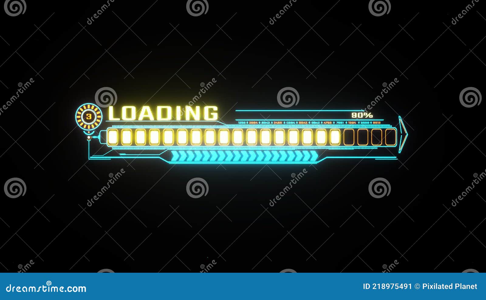 Loading Bar Downloading Sci Fi Hud Overlay Stock Video - Video of video ...