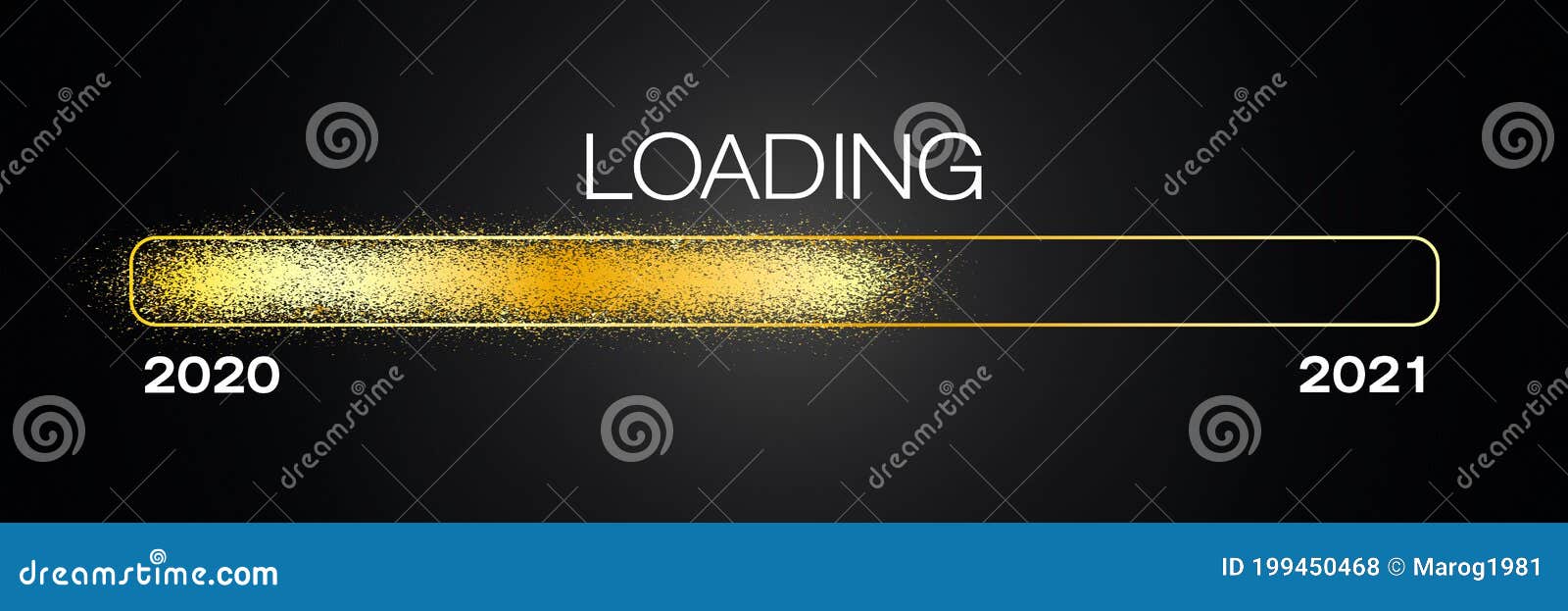 Loading Bar In Gold With The Message Loading 2021 Royalty-Free Stock ...
