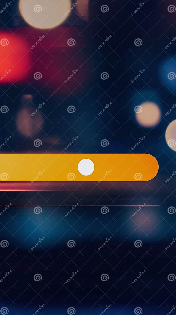 Loading Bar Graphic Overlaying a Blurred Background with the Concept of ...