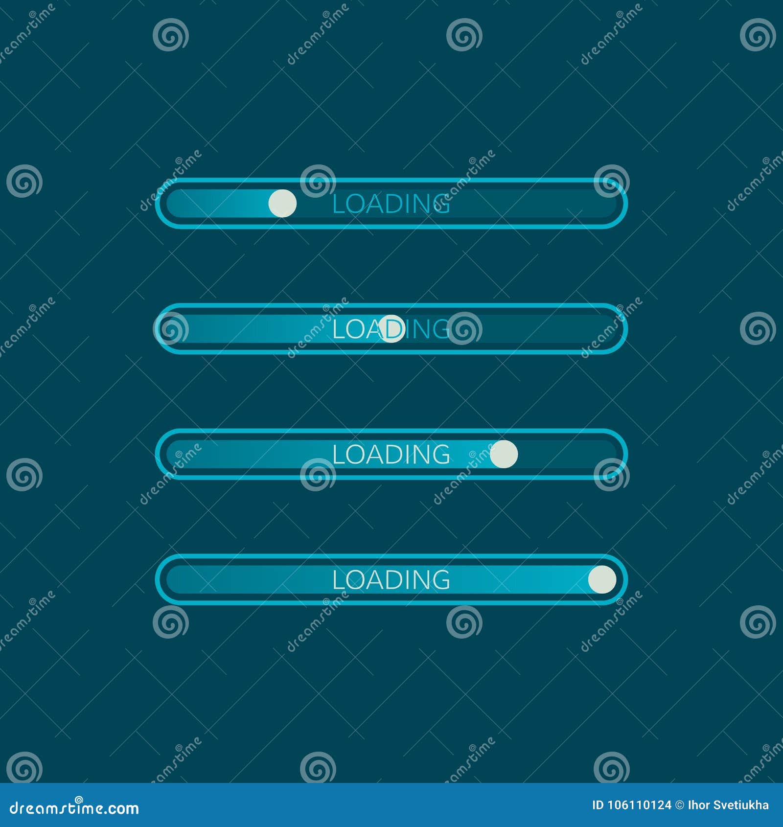 Loading Bar Icon. Creative Web Design Element. Loading Website Progress ...