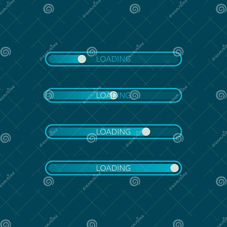 Loading Bar Icon. Creative Web Design Element. Loading Website Progress Stock Vector ...