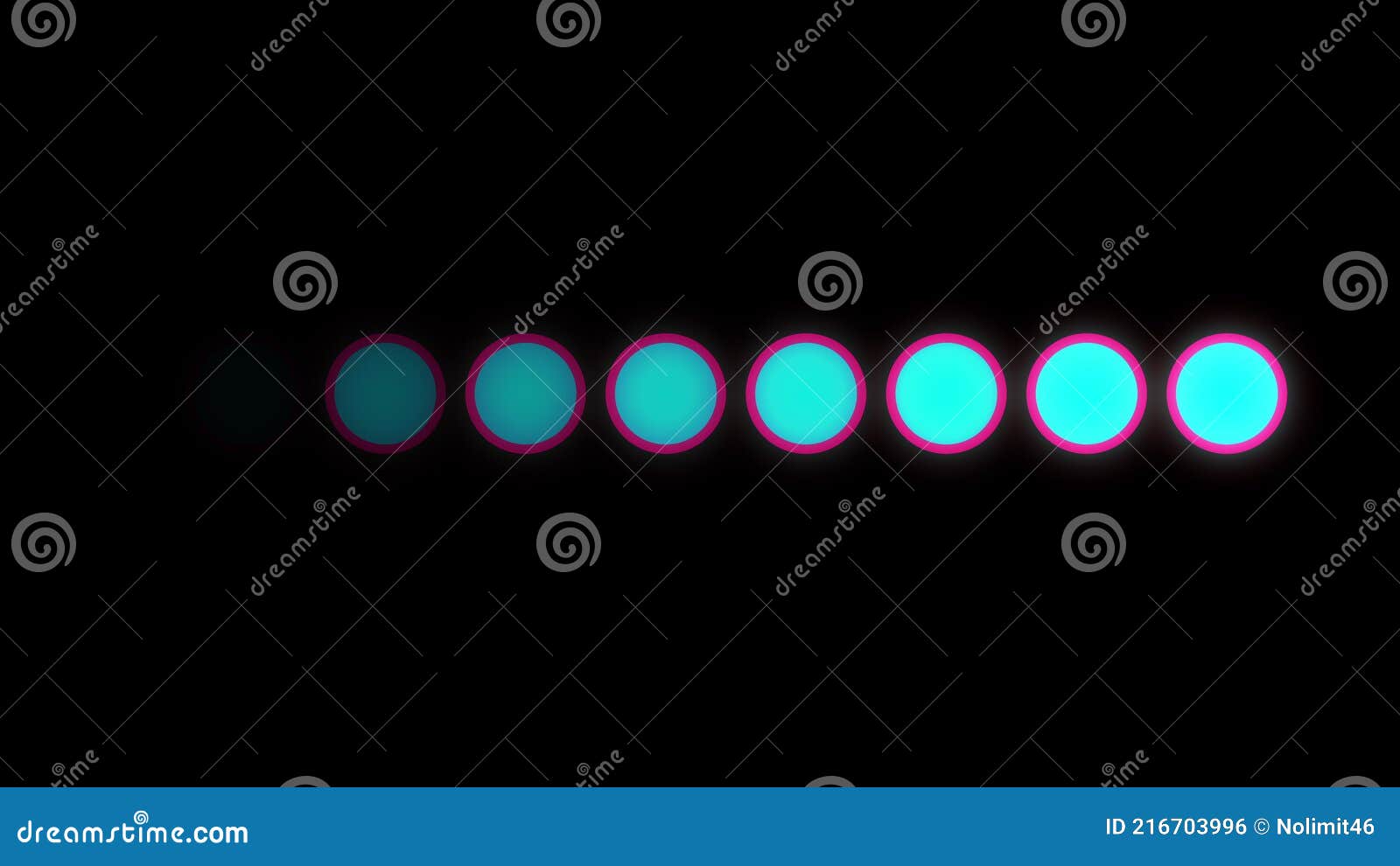 Loading Bar Icon with Dots, Symbol in Outline Flat Style, 3d Render ...