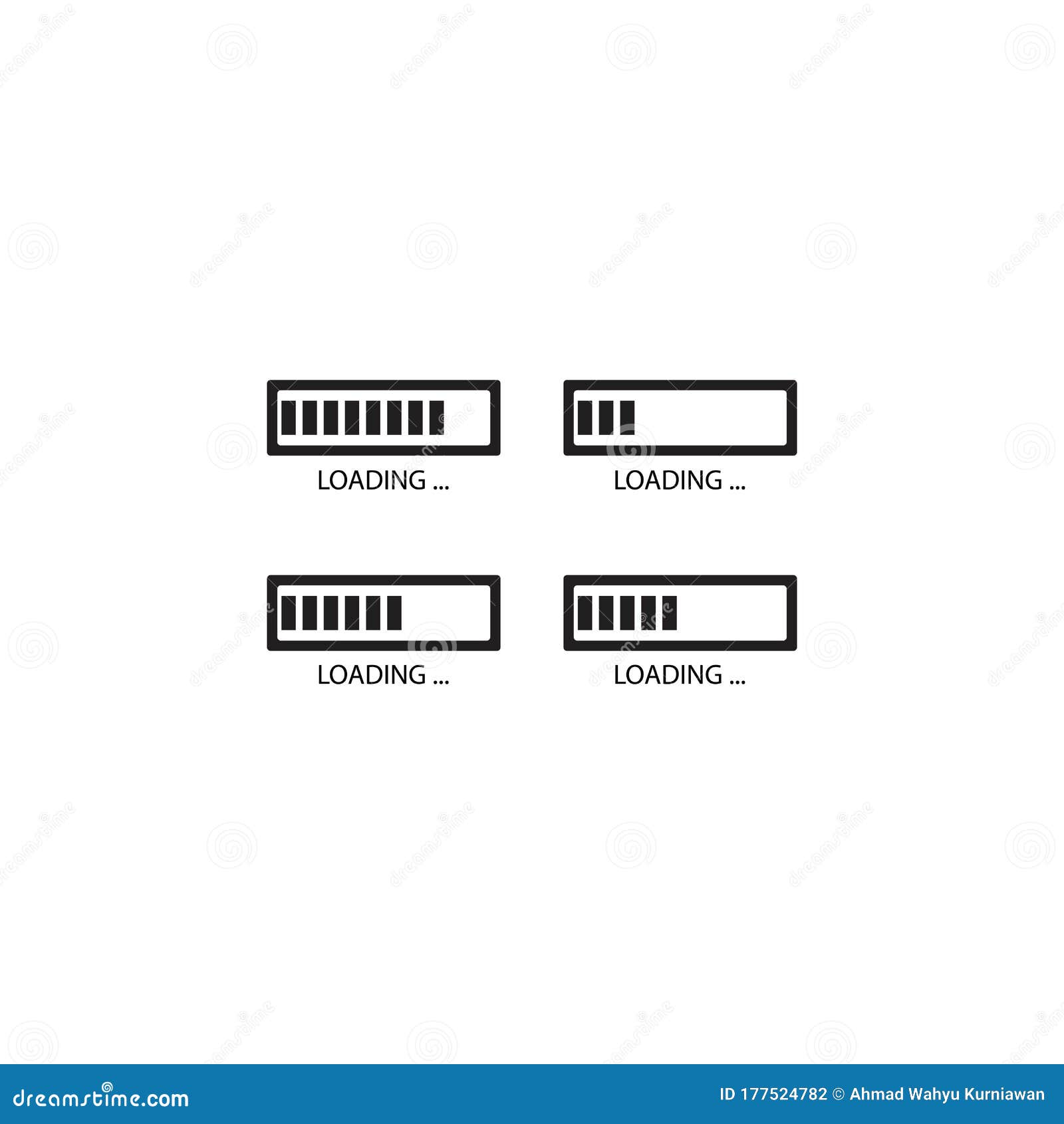 Loading bar icon stock vector. Illustration of logo - 177524782
