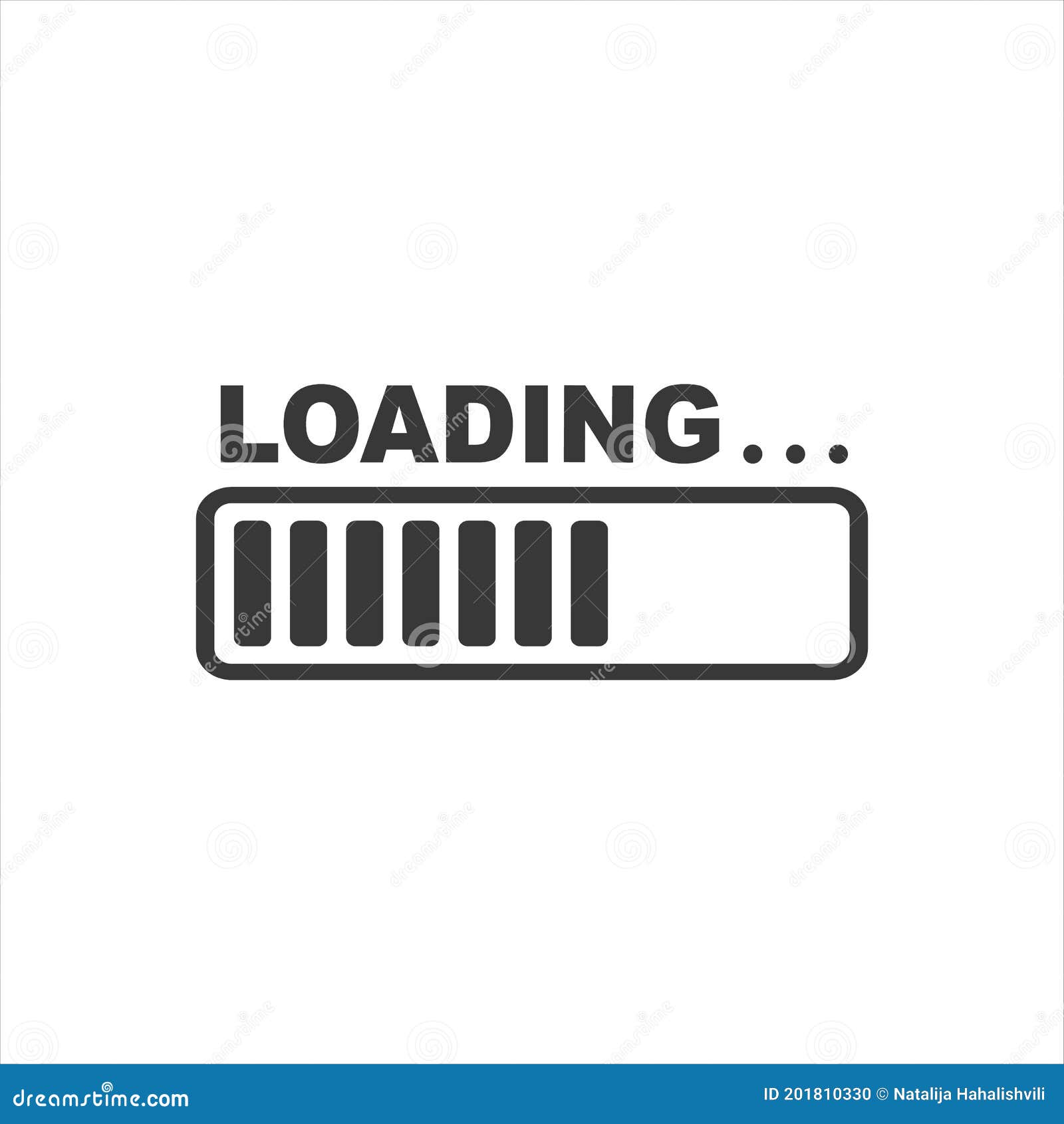 Loading Bar Icon Vector Illustration Sign Modern Flat Style Stock ...