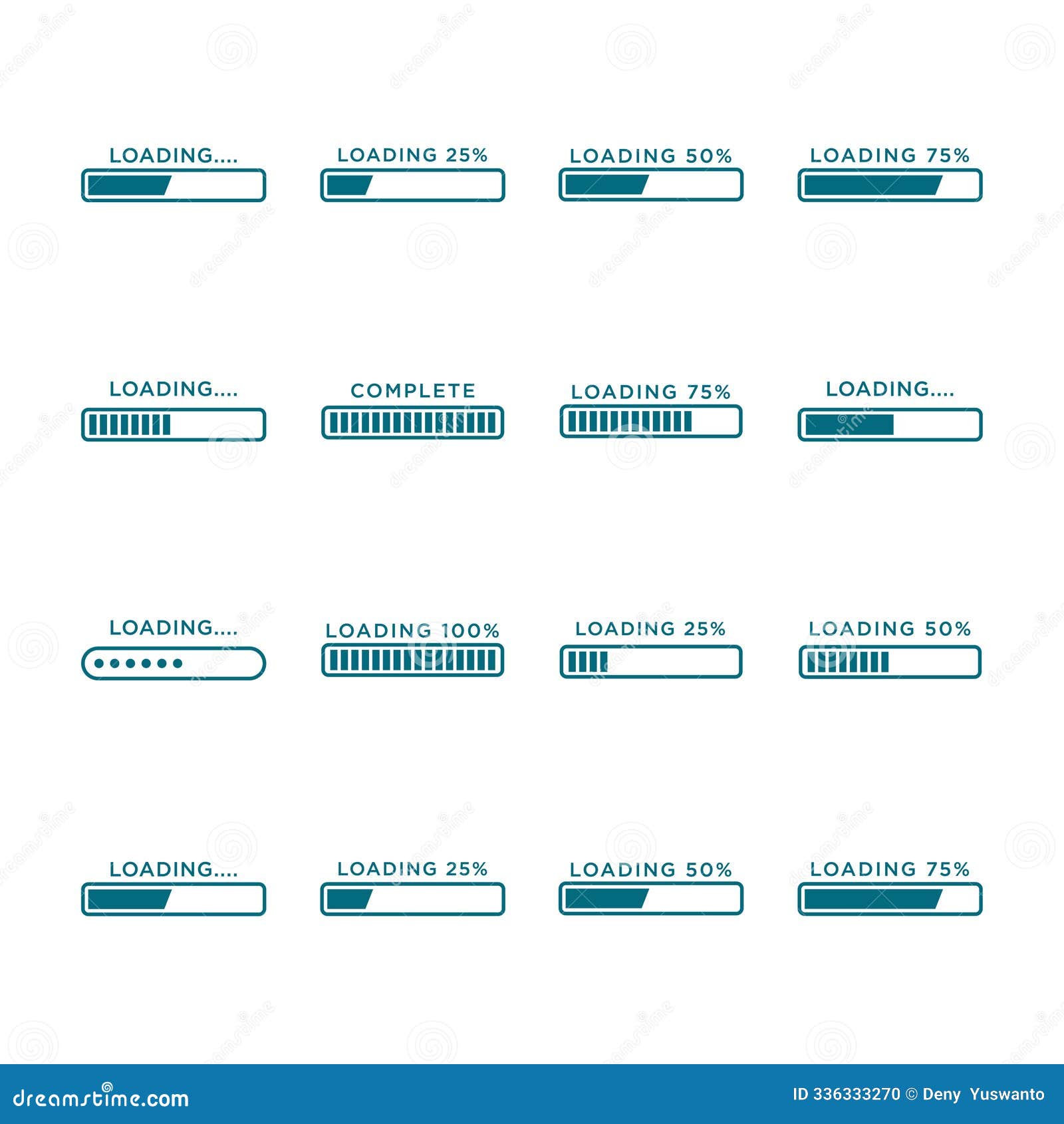 Loading Bar Icon Vector Sign and Symbols Design Template Stock ...