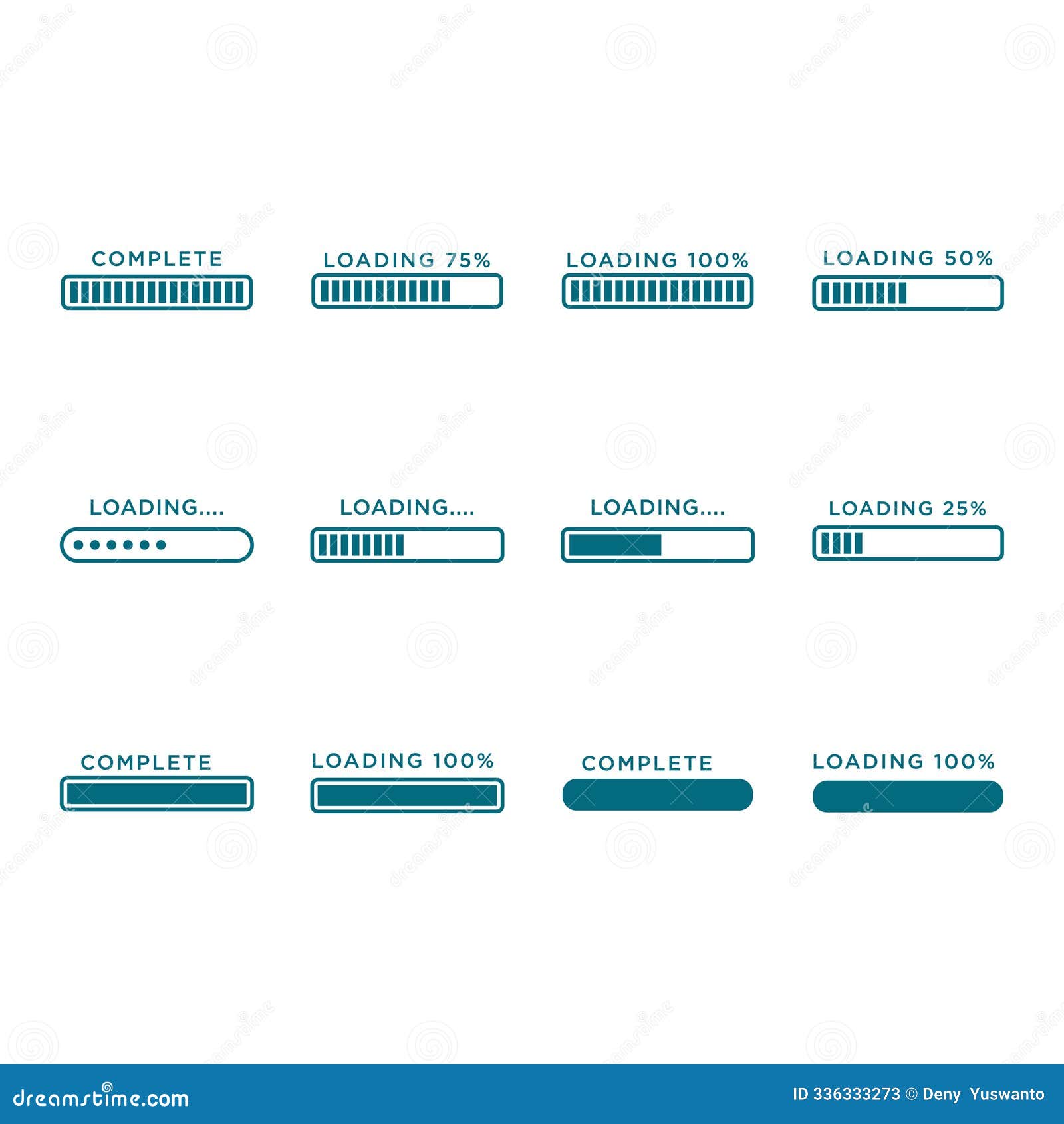 Loading Bar Icon Vector Sign and Symbols Design Template Stock ...