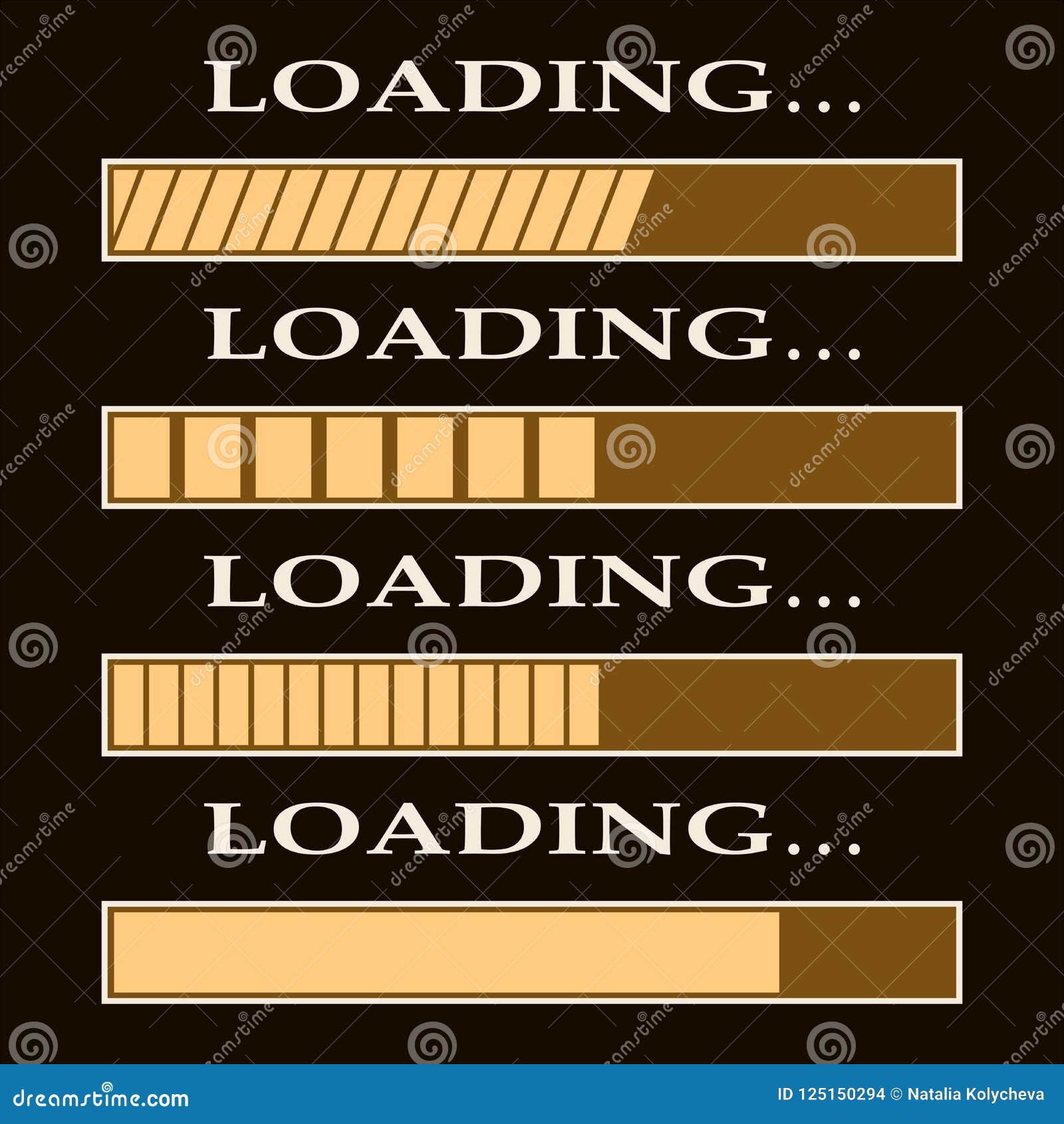 Loading bar indicators stock illustration. Illustration of concept ...