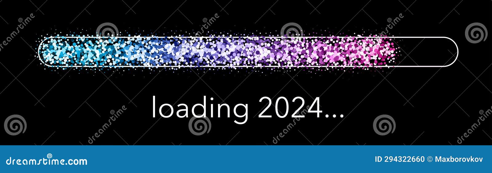 Loading Bar From 2024 To 2025 Year, Christmas Loading, Expectation Of ...