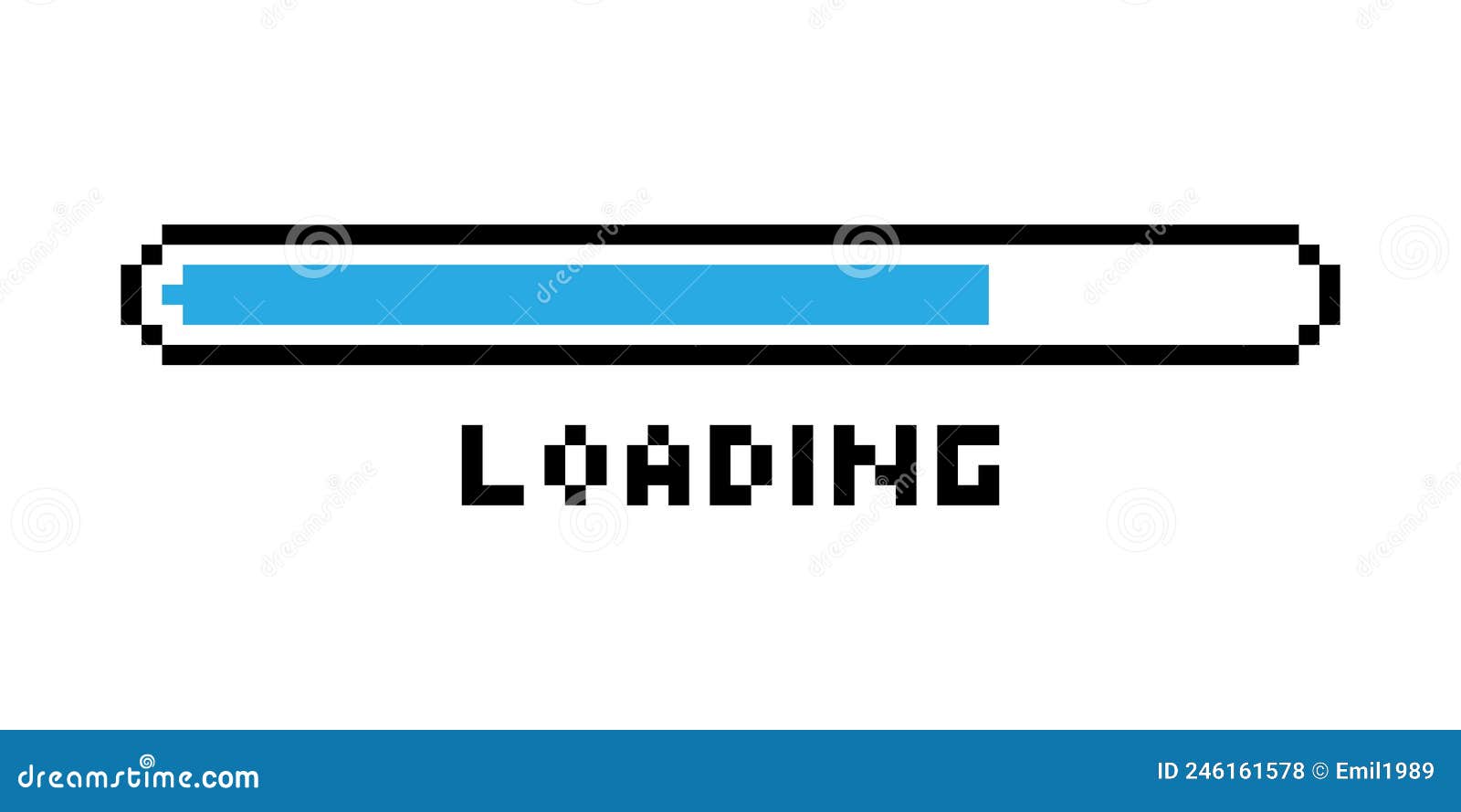 Loading Bar Pixel Icon Simple Design. Vector Stock Vector ...