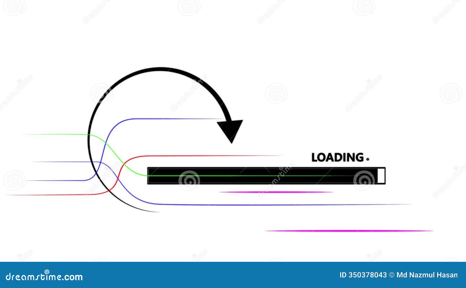 Loading Animated Indication Bar Vector Illustration | CartoonDealer.com ...