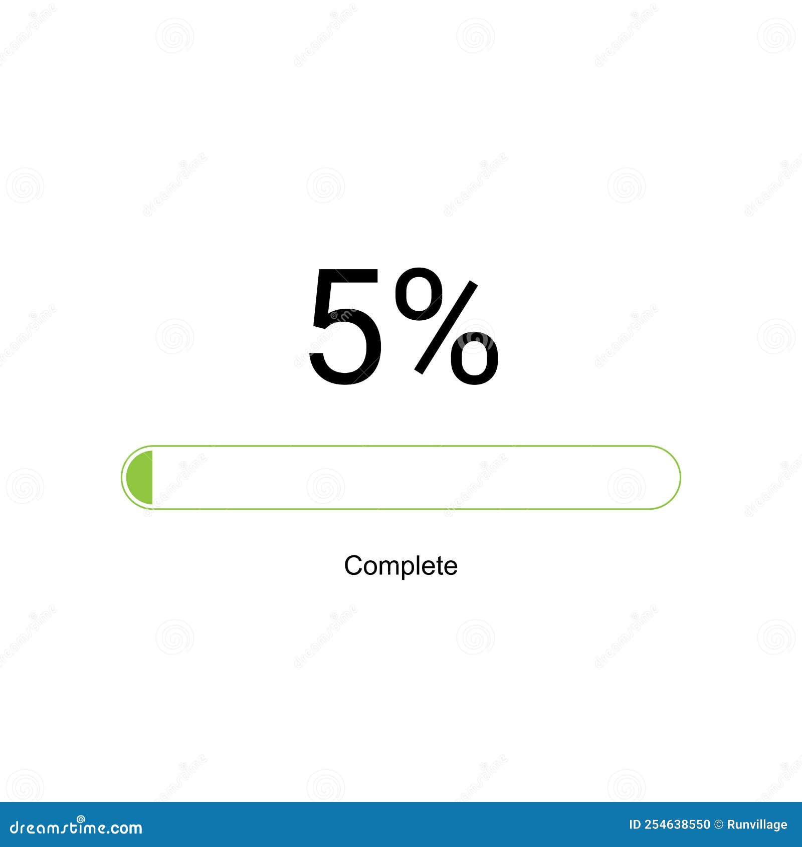 Loading Bar Progress Icons, Load Sign Green Vector Illustration. System ...