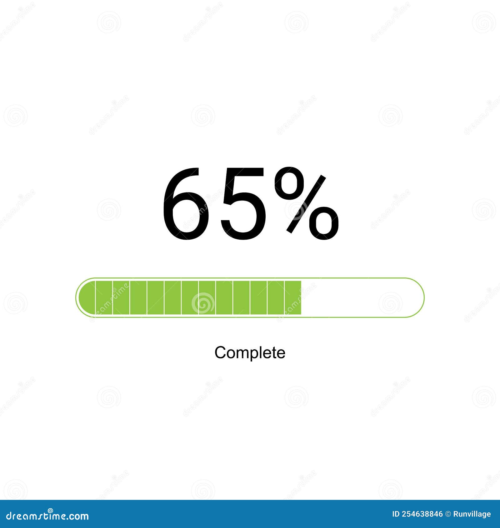 Loading Bar Progress Icons, Load Sign Green Vector Illustration. System ...