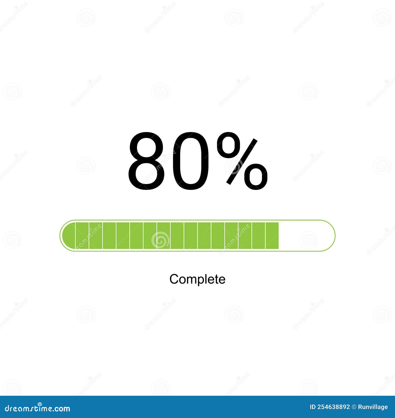 Loading Bar Progress Icons, Load Sign Green Vector Illustration. System ...