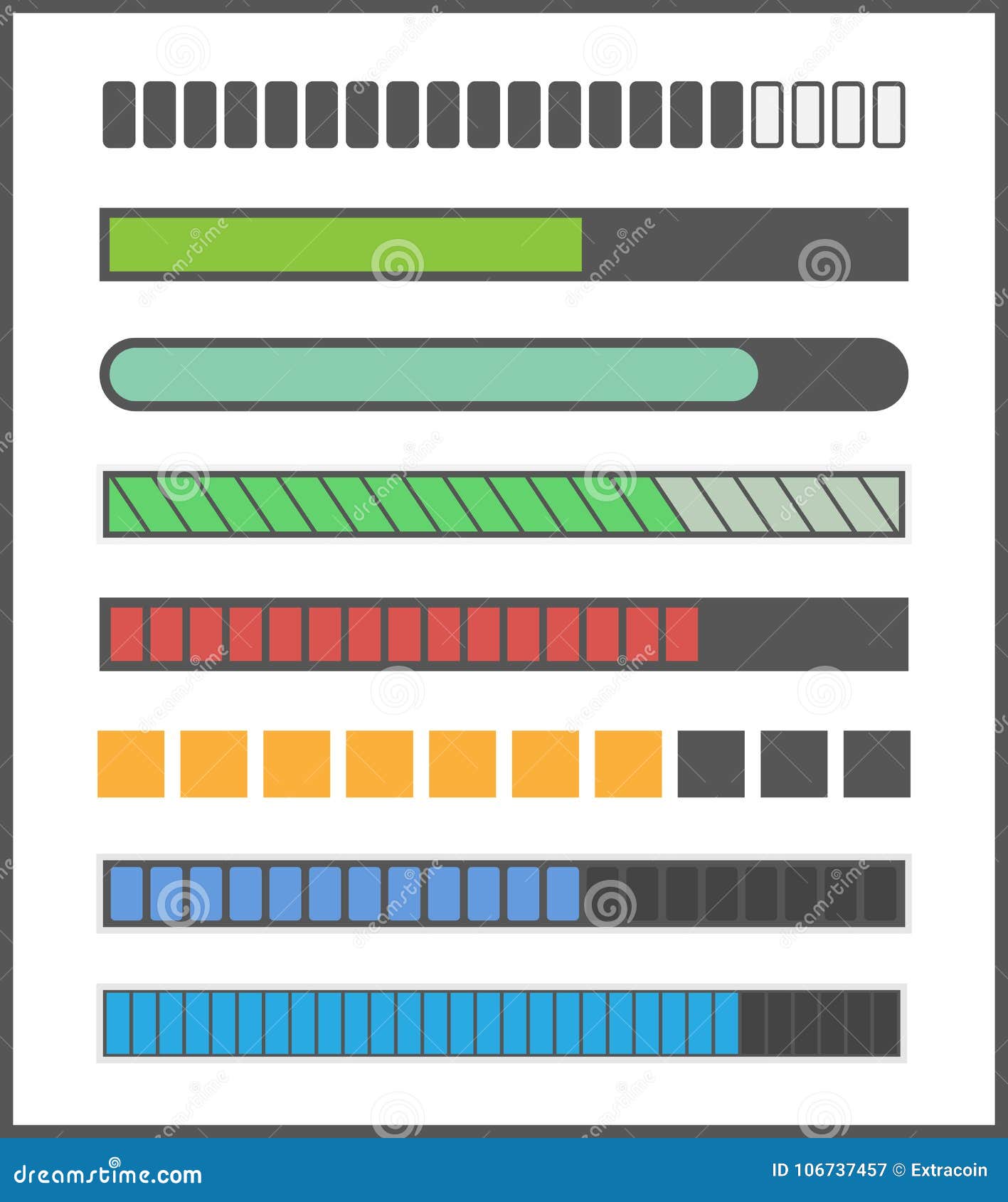 Loading bar progress stock vector. Illustration of computer - 106737457