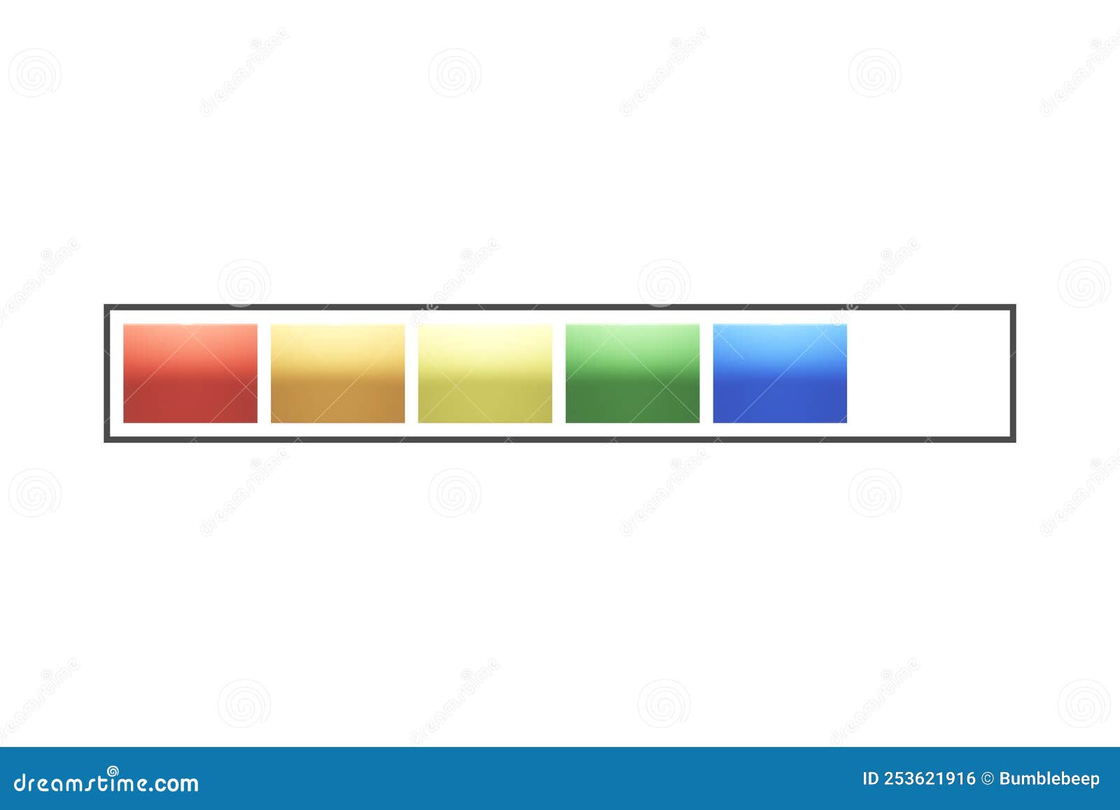 A Loading Bar with Rainbow Colored Pieces Stock Photo - Illustration of ...