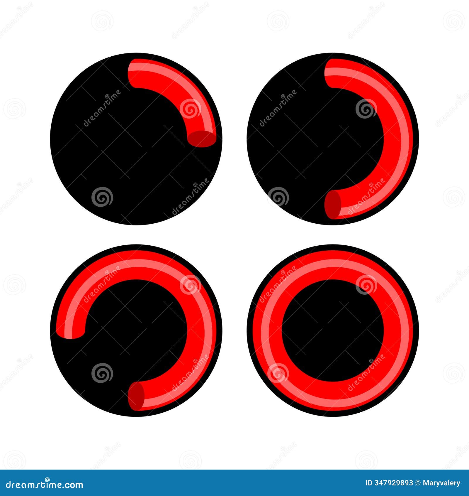 Loading Bar Round Isolated. Arc Segments Show Loading of Files or Sites ...