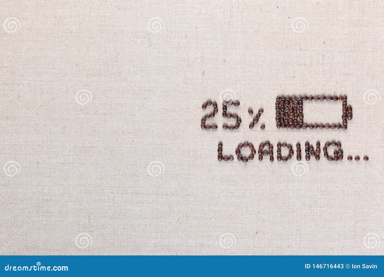 Loading Bar Showing 25 Percent Progress on Linea Texture Aligned Middle ...