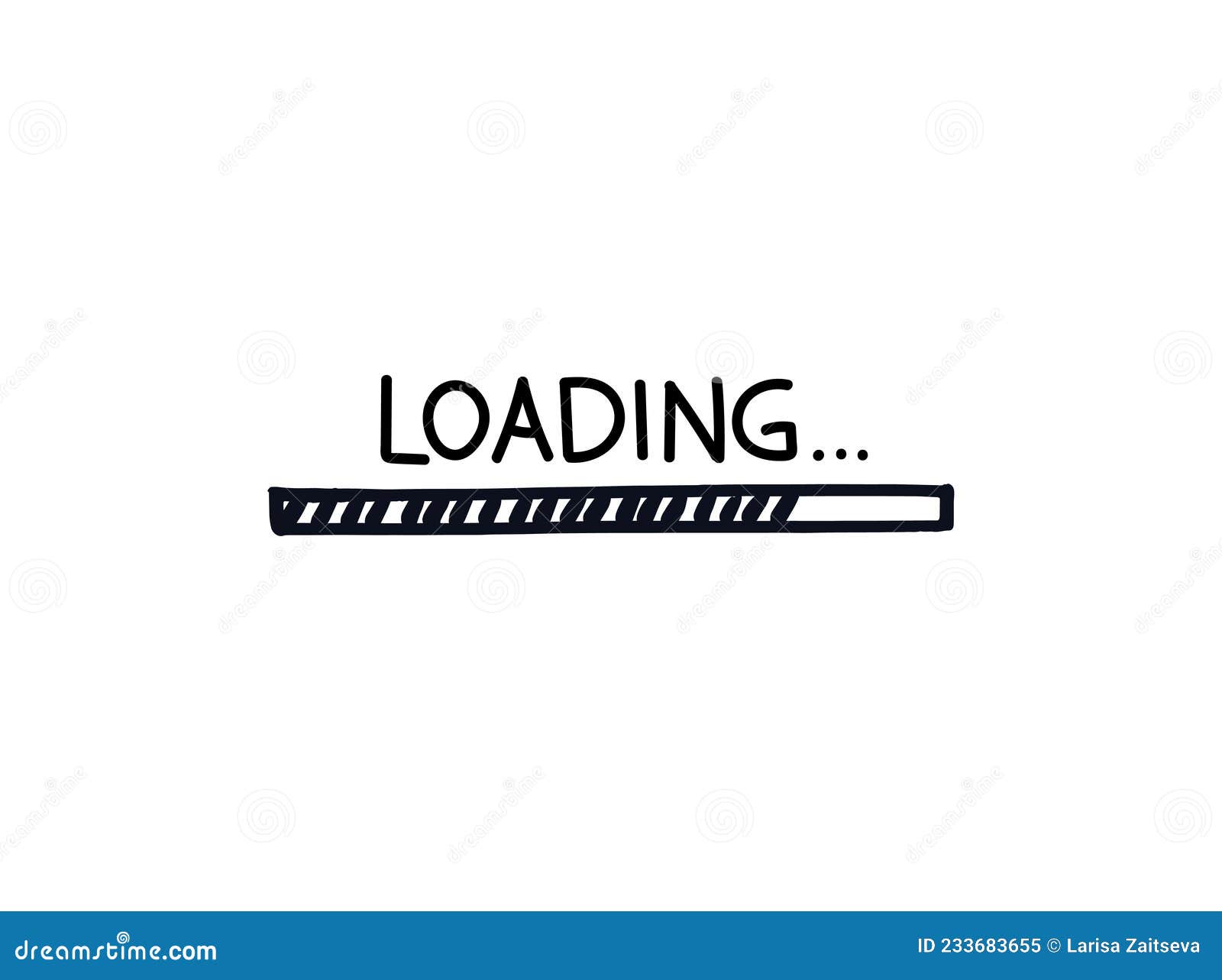 Loading Bar Sketch with Quote. Hand Drawn Loading Bar Filled with ...