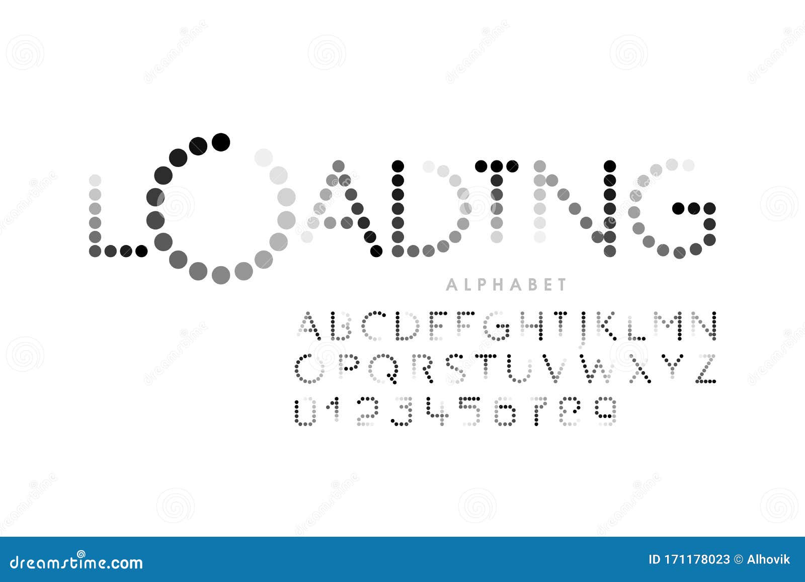 Loading bar style font stock vector. Illustration of character - 171178023