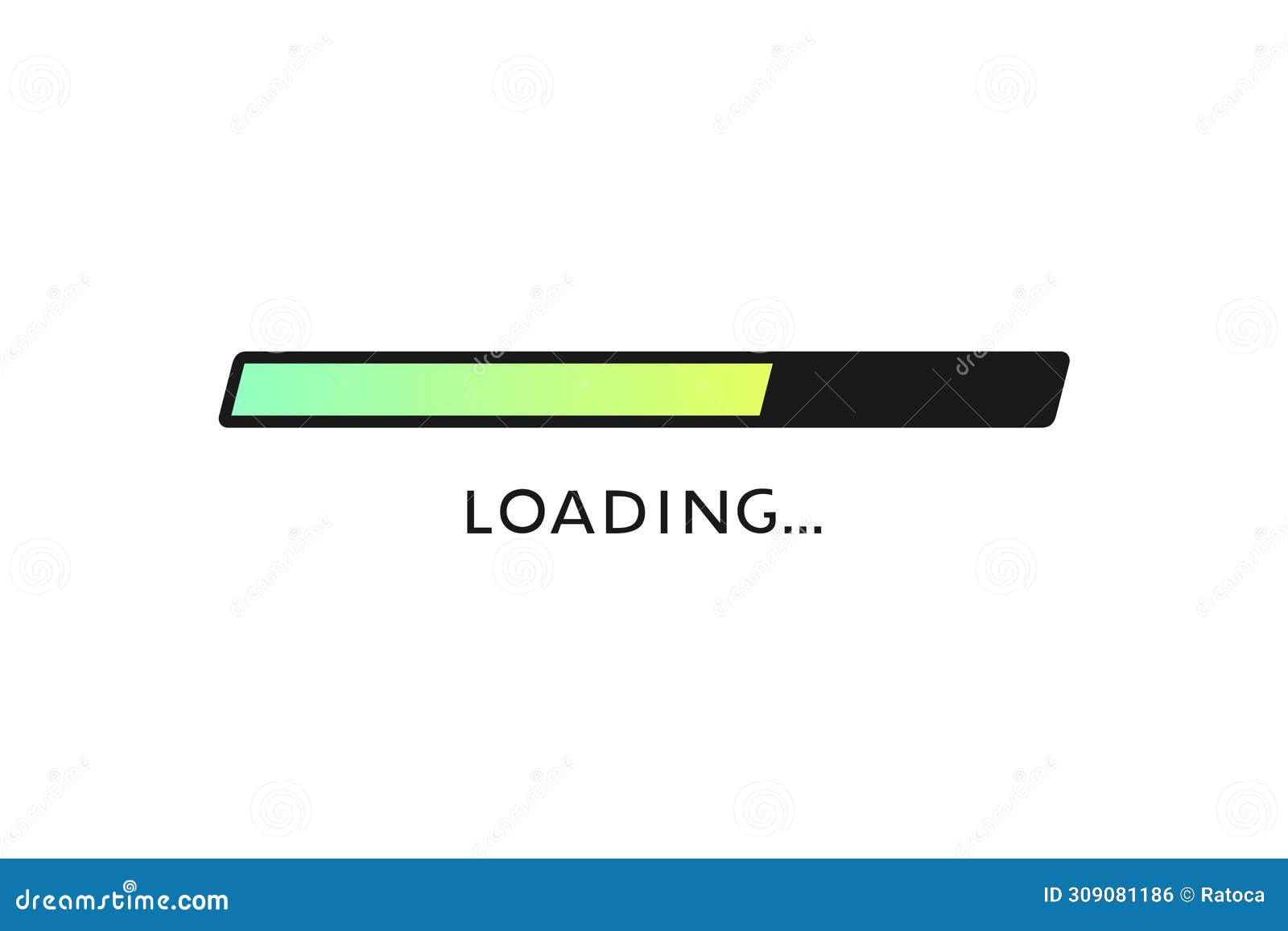 Loading bar symbol stock vector. Illustration of interface - 309081186