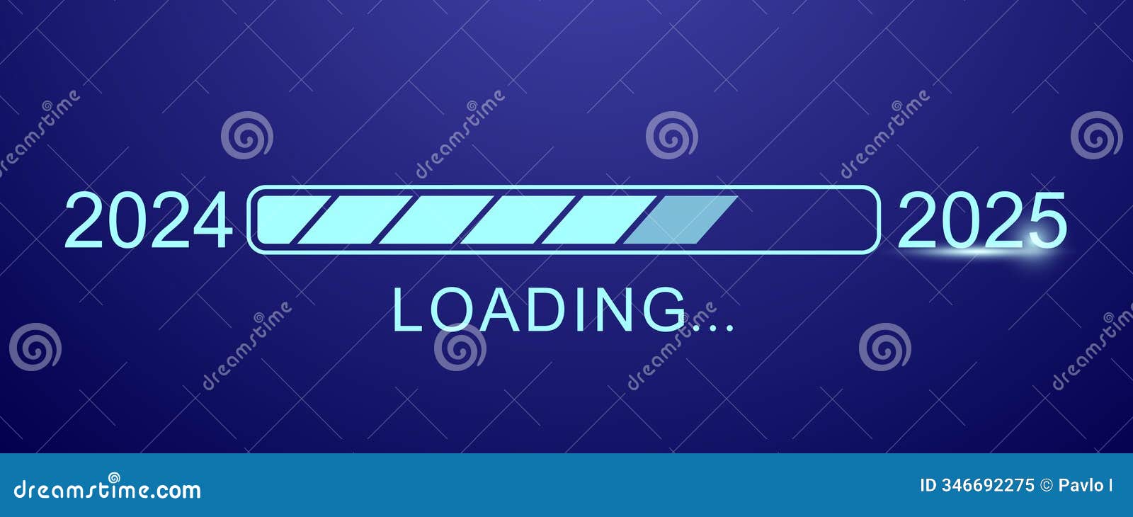 Loading Bar From 2024 To 2025 Year, Christmas Loading, Expectation Of ...