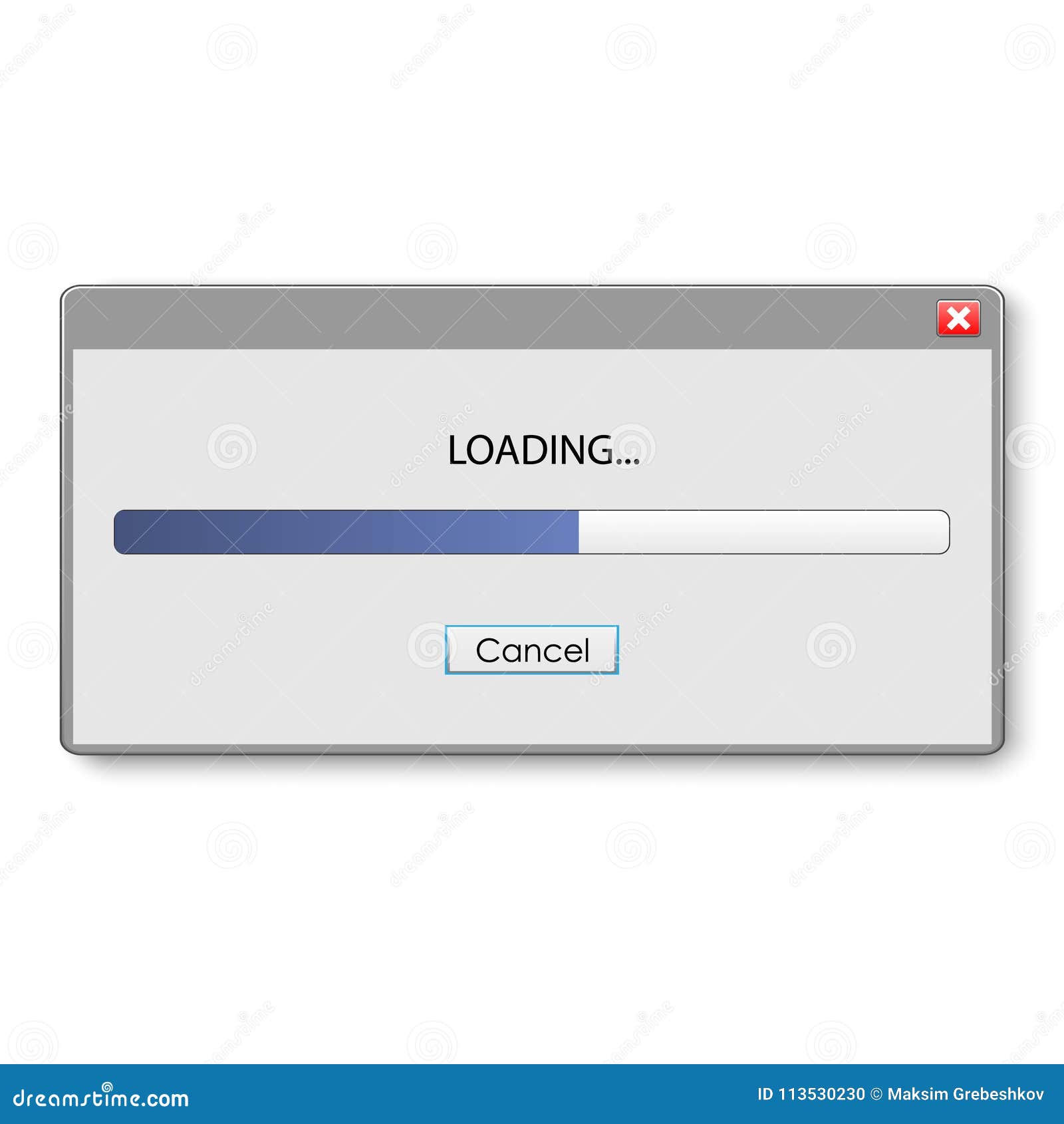 Loading Bar Vector Illustration Stock Vector - Illustration of flat ...