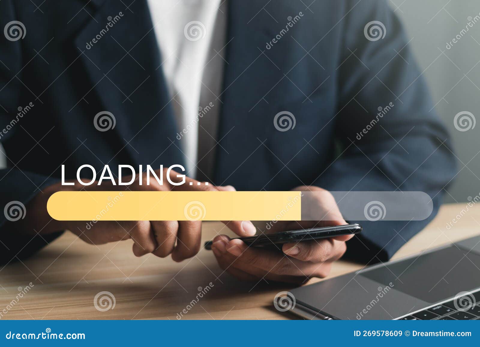 Progress Bar Loading Concept. Stock Image - Image of device, cyberspace ...