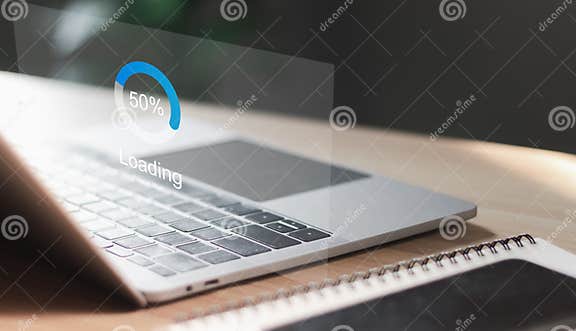 Loading Loading Bar Waiting on Virtual Interface Screen. Progress Bar ...