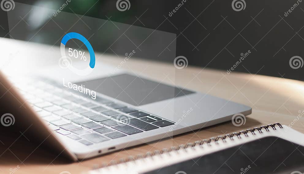 Loading Loading Bar Waiting on Virtual Interface Screen. Progress Bar ...